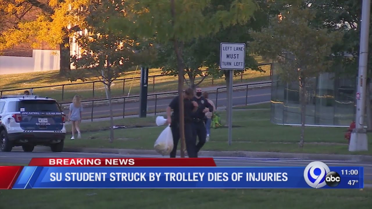 SU student hit by trolley dies from injuries - YouTube