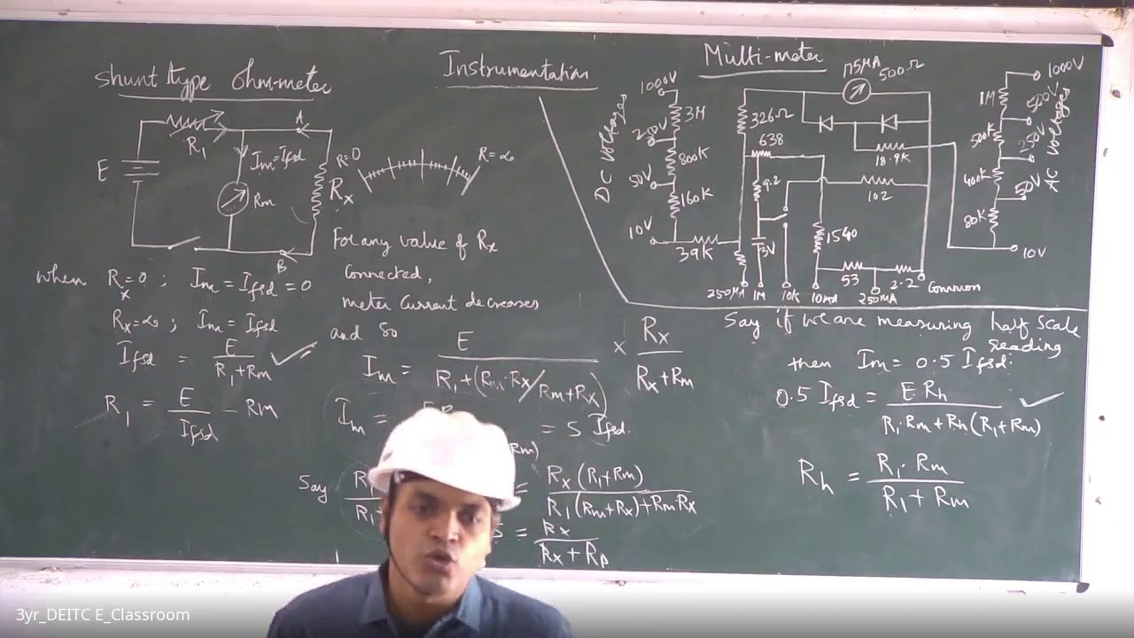 Lecture-4 E Instrumentation (Unit 2) Shunt type Ohm Meter/ Multimeter ...