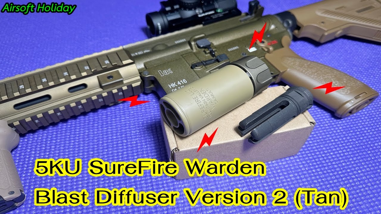 แต่งเพิ่ม Umarex HK416 A5 ด้วย 5KU SureFire Warden Blast Diffuser ...