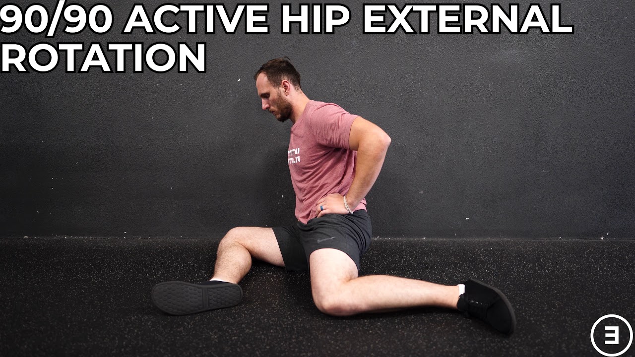 90/90 Active Hip External Rotation - YouTube