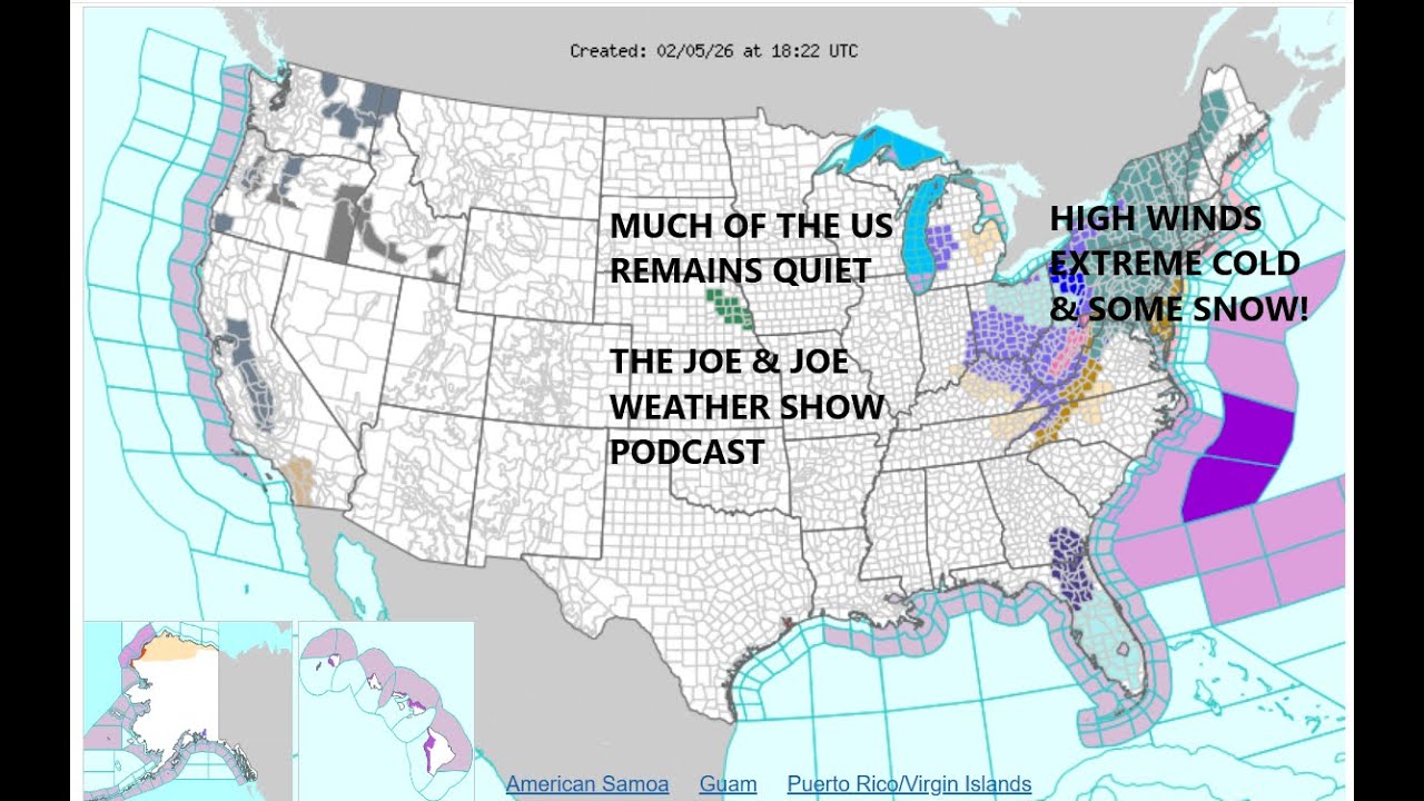 High Winds, Some Snow & Bitter Cold Air Northeast & Northern Mid ...