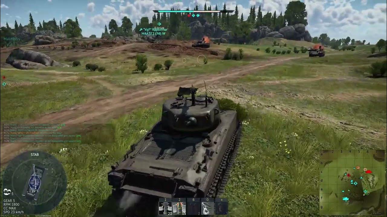 Sherman M4A3E2 in action | War Thunder - YouTube