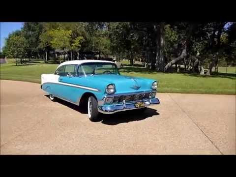 1956 Belair Hard Top Blue & White - YouTube