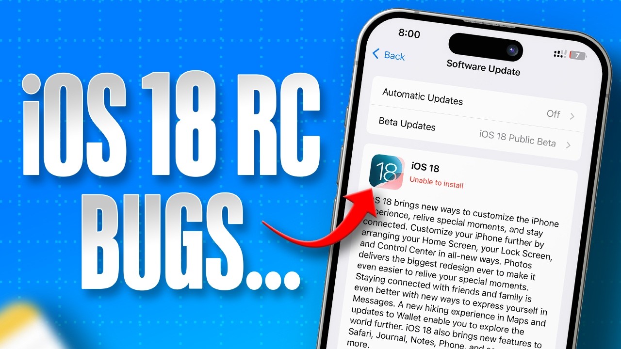 Stable iOS 18 RC Features, Bugs & New Camera Pause Features - YouTube