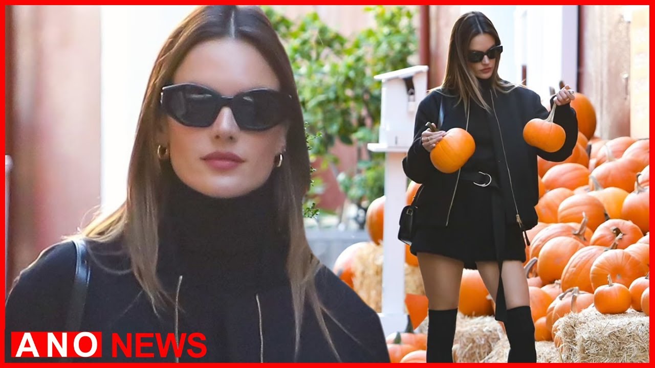Alessandra Ambrosio sets hearts racing in miniskirt as she goes pumpkin shopping|Alessandra ...