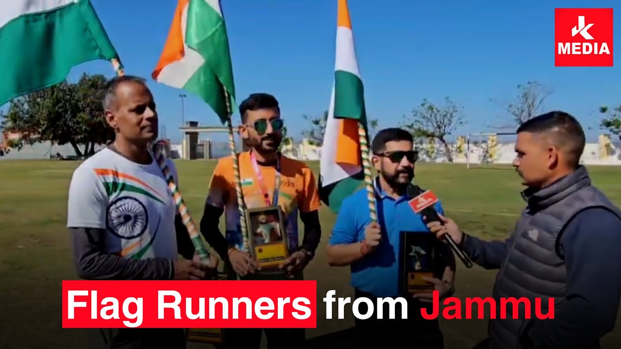 MEET THREE INDIAN FLAG RUNNERS FROM JAMMU - YouTube