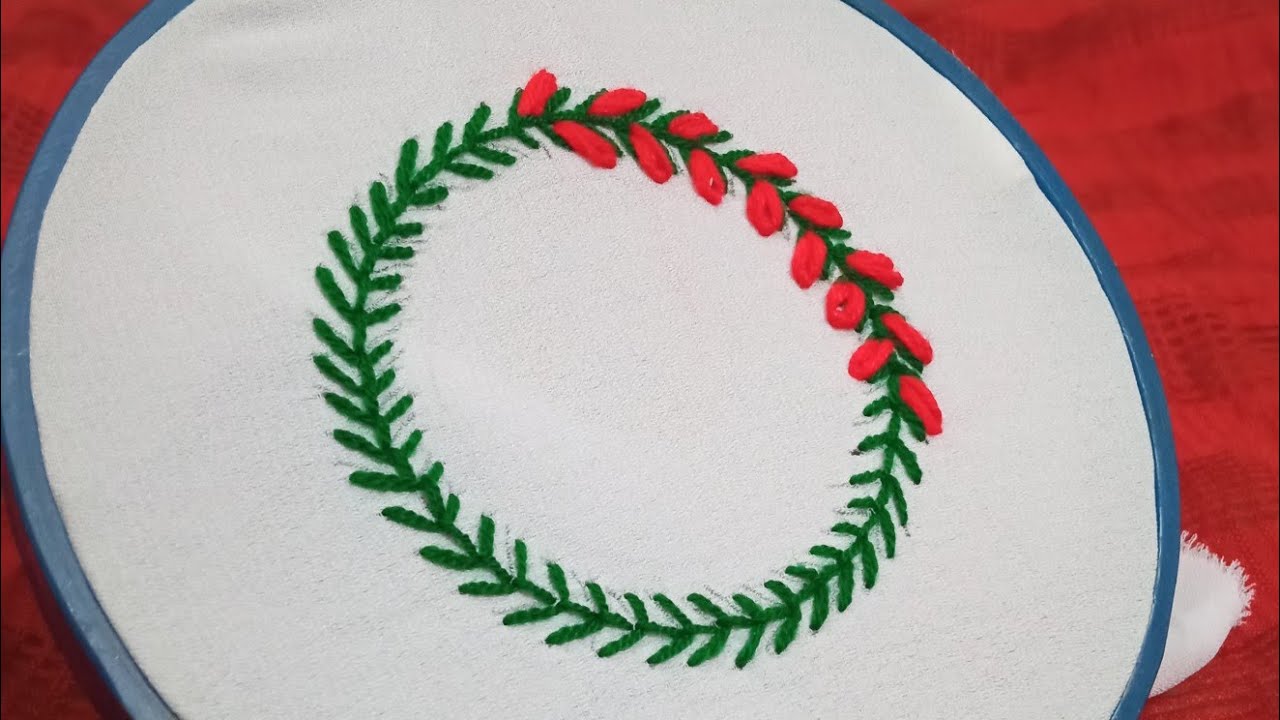 Circle Hand Embroidery Design || Fly Stitch Design - YouTube