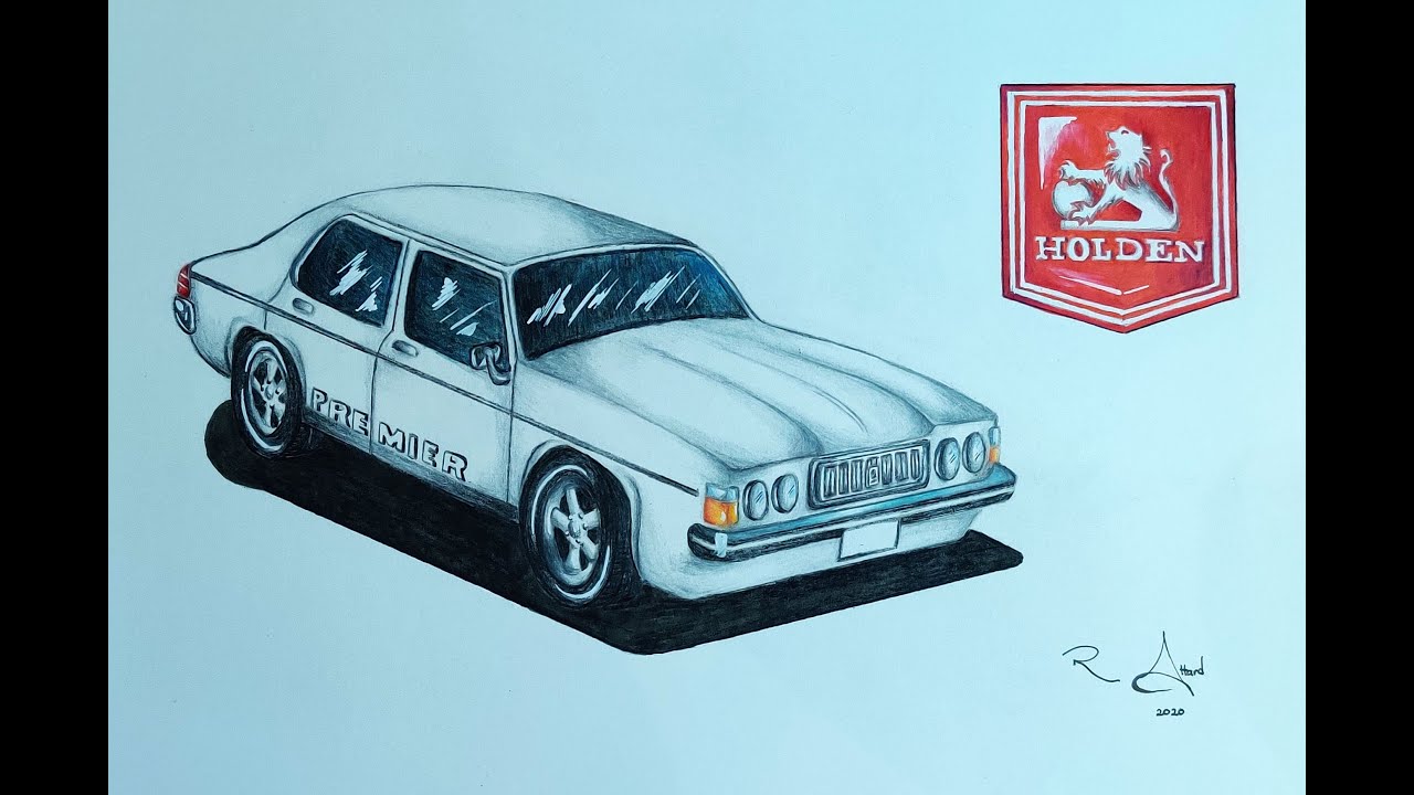 HOLDEN HX CAR DRAWING - YouTube