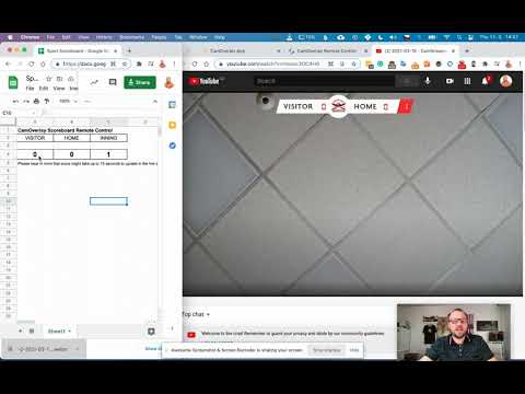 AXIS IP Camera Scoreboard updated via Google Sheet