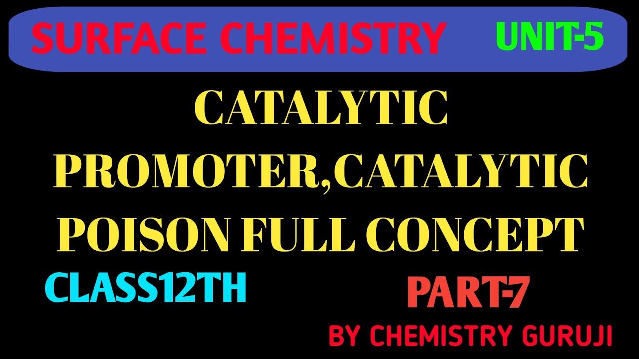 Unit-5 Catalytic promoter,Catalytic poison full concept #2023#trending# ...