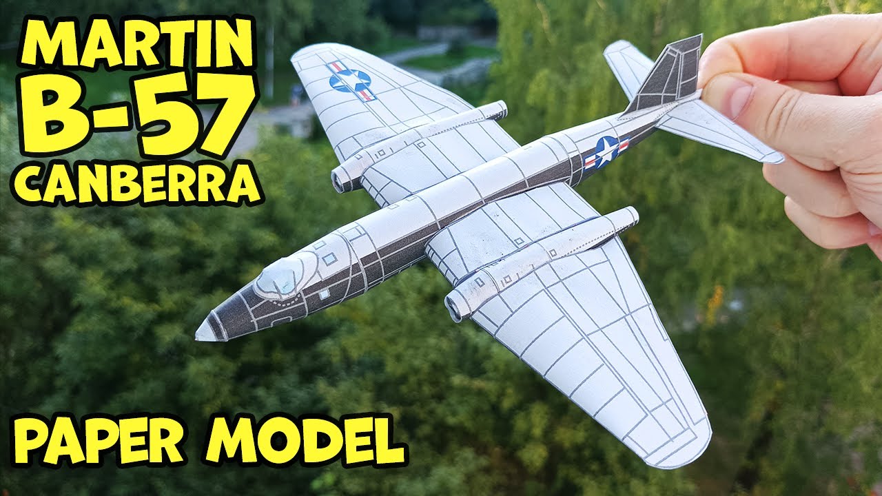 Building of Martin B-57 Canberra Paper Model | American tactical bomber ...