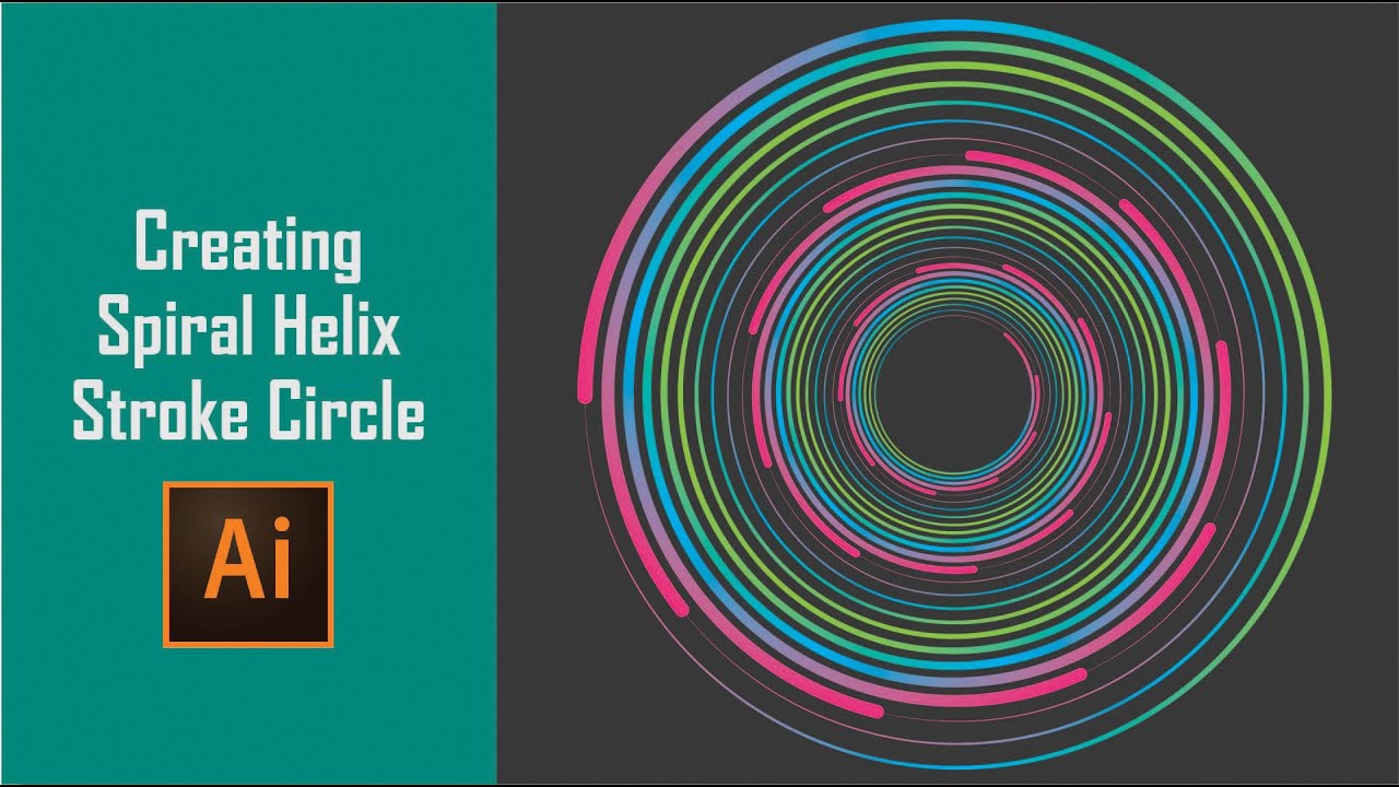 Create Abstract Spiral Circle In Illustrator | Geometric Shape Design ...