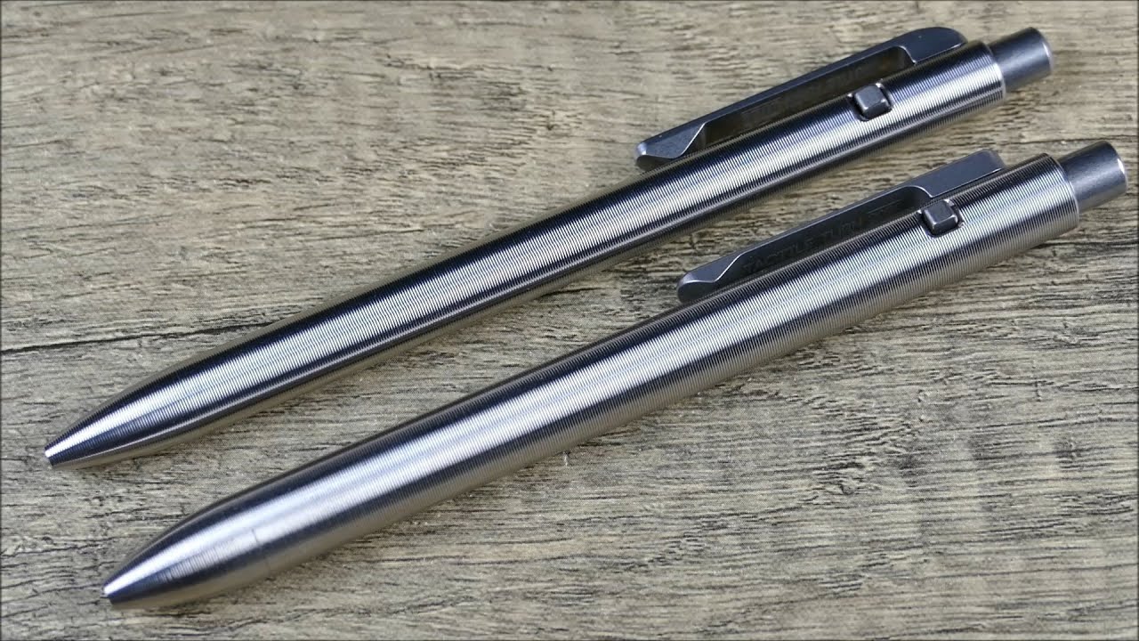 On Point EDC: Tactile Turn – Slim Side Click Pen (Titanium/Short ...