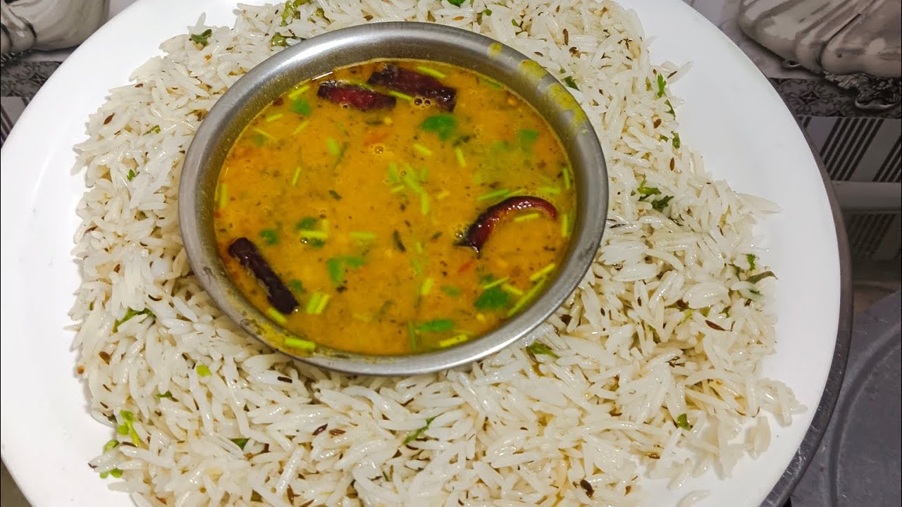 Daal fry jeera rice full recipe simple and easy - YouTube