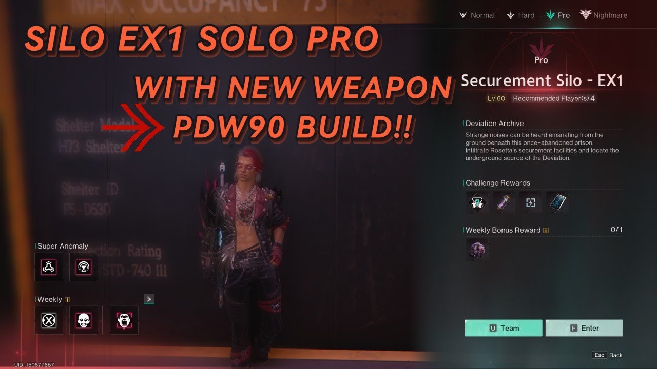 Once Human Securement Silo EX1 SOLO PRO With NEW WEAPON PDW90 ...