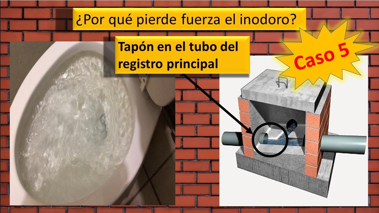 ¿Por qué el agua del inodoro no se va con fuerza? (Caso 5). - YouTube