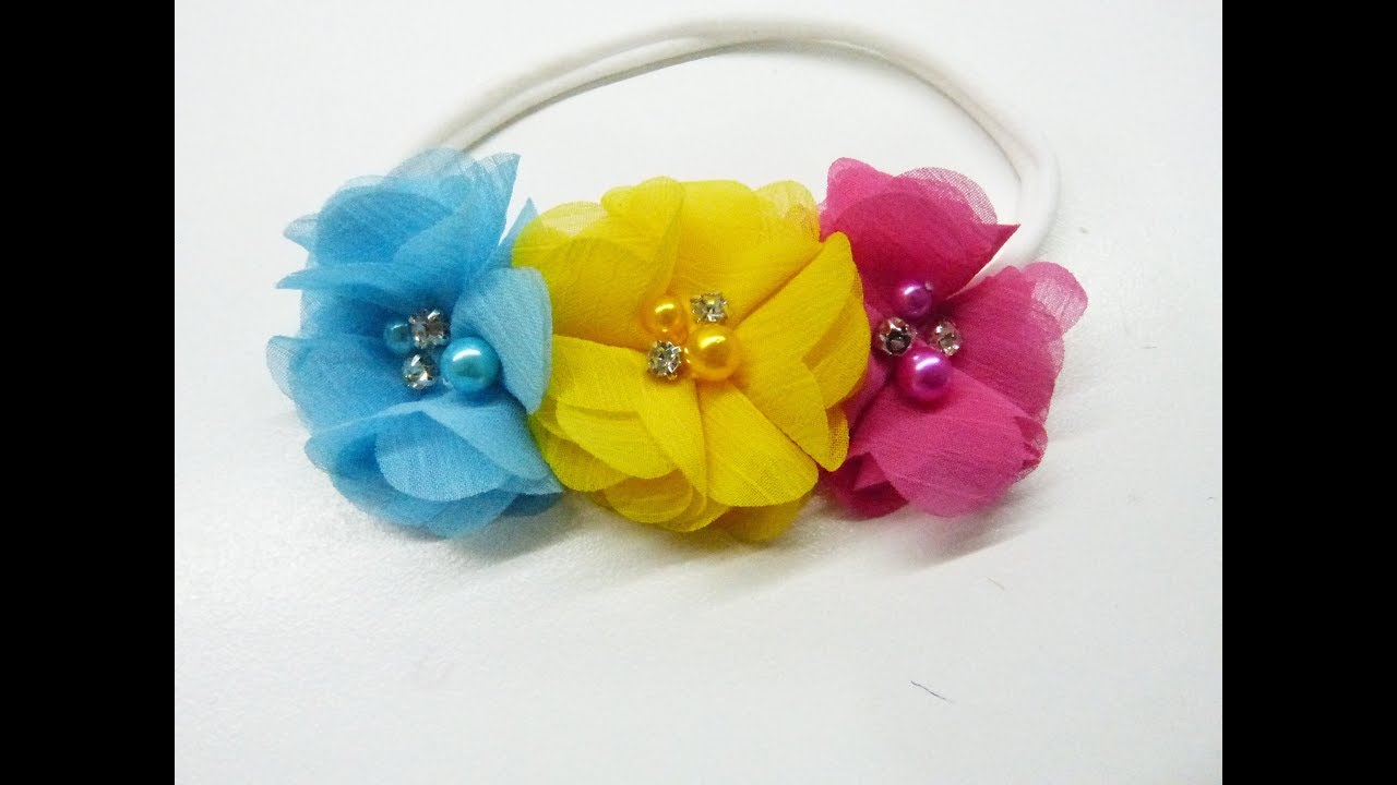 DIY FLOR DE TELA TELA VELO FACIL🌼🌸 How to make flowers ...