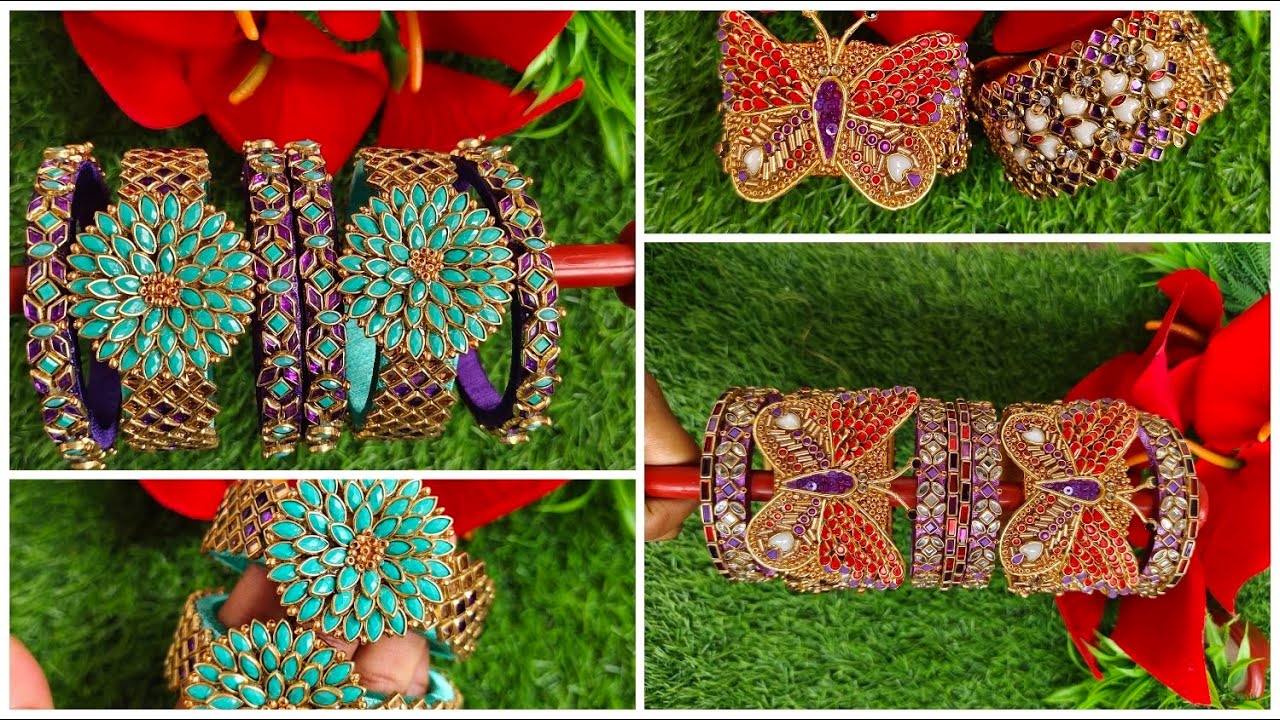 Butterfly model thread bangles / free shipping on orders above 1000 ...