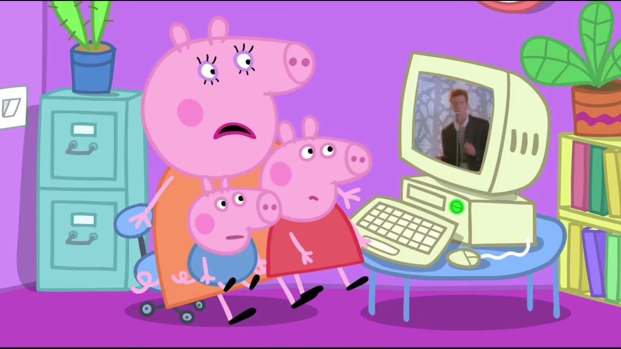 school hasnt started yet so lets watch peppa pig get rickrolled. - YouTube
