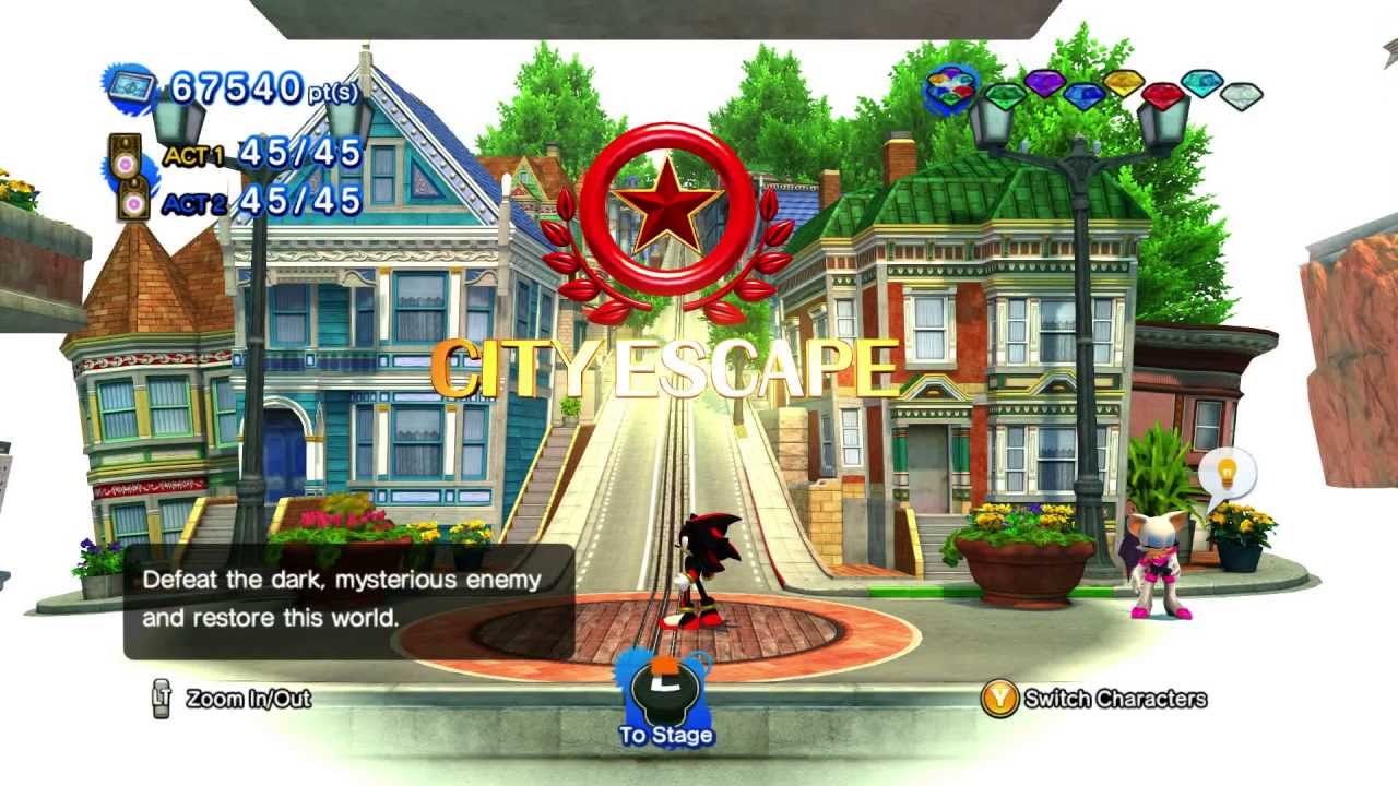 sonic generations: Shadow in city escape S Rank - YouTube