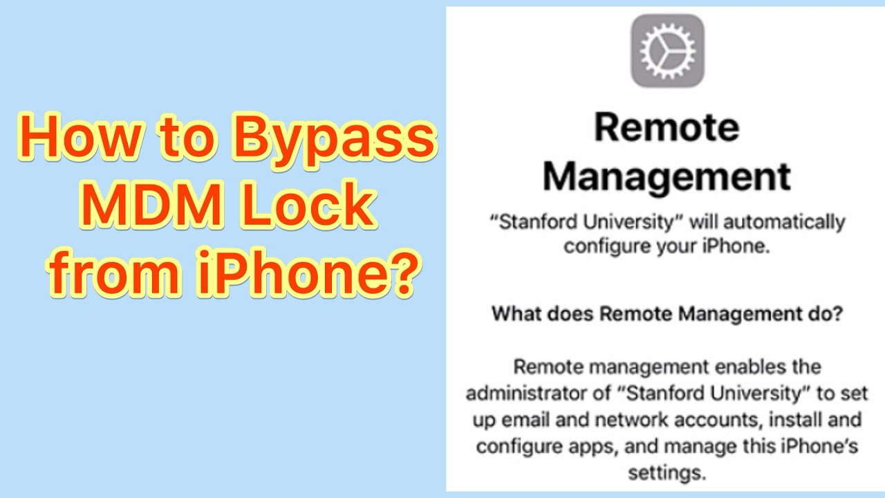 How you bypass MDM lock from iphone or ipad? - YouTube