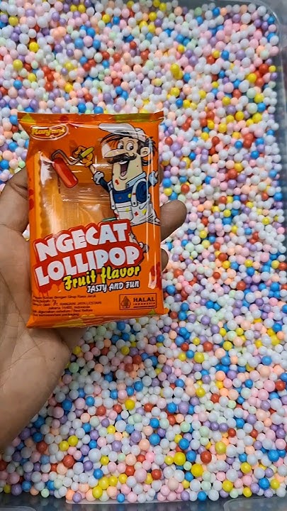 mencari dan menemukan jajanan permen ngecat lollipop di dalam kotak 🎁 #huntingjajan #lollipop ...