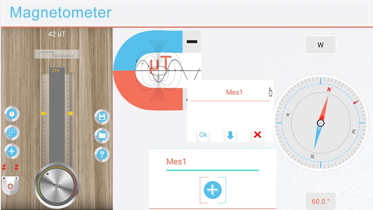 Magnetometer for android - YouTube