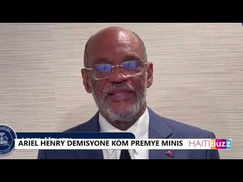 diskou demisyon premye minis Ariel Henry - YouTube