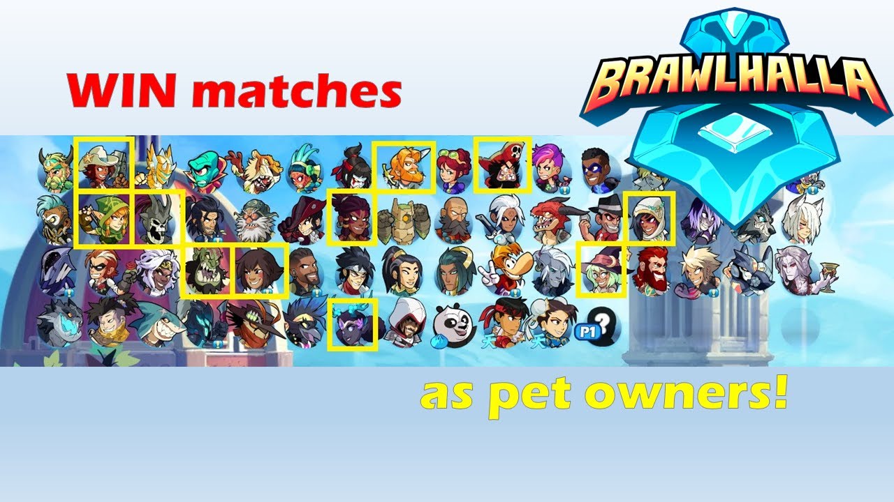 Win matches as pet owners - all 11 legends (Brawlhalla Season 6 Week 7 ...
