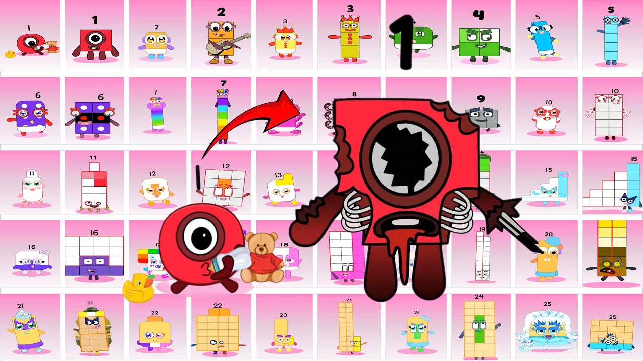 Sprunki OC Numberblocks: From Baby to Adult Evolution 1 to 25 | Compilation Incredibox #sprunki ...