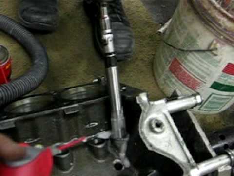 Reaming lifter bores for bushings in a 351 Cleveland. Part 1 of 2 - YouTube
