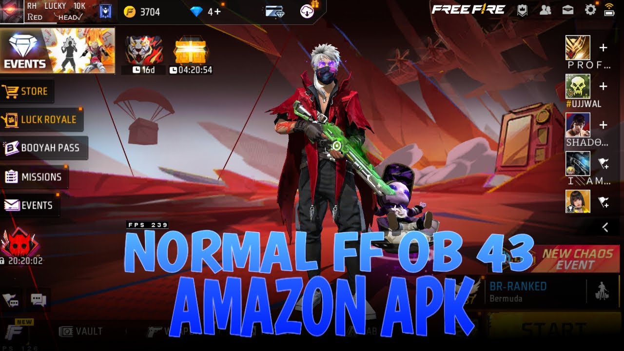 Normal free fire OB43 x86 AMAZON APK - YouTube