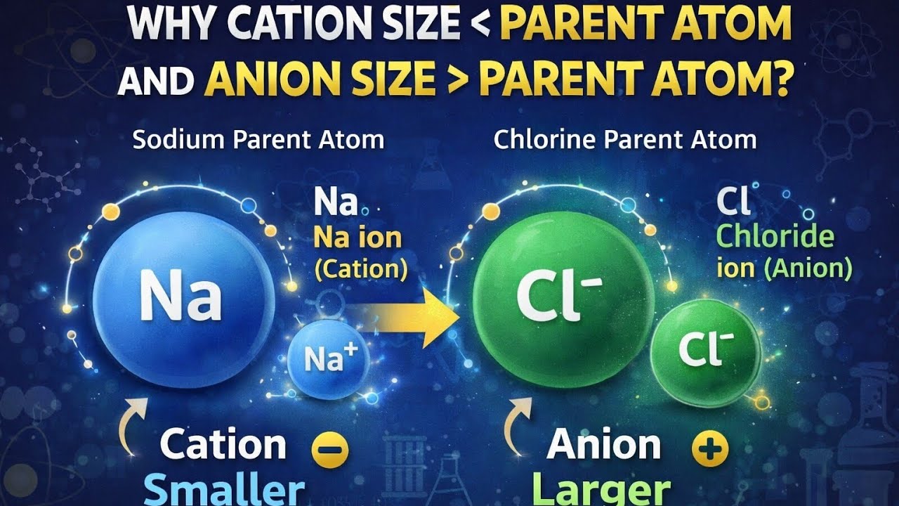 Why is Cation Smaller & Anion Larger than Parent Atom? | Chemistry ...