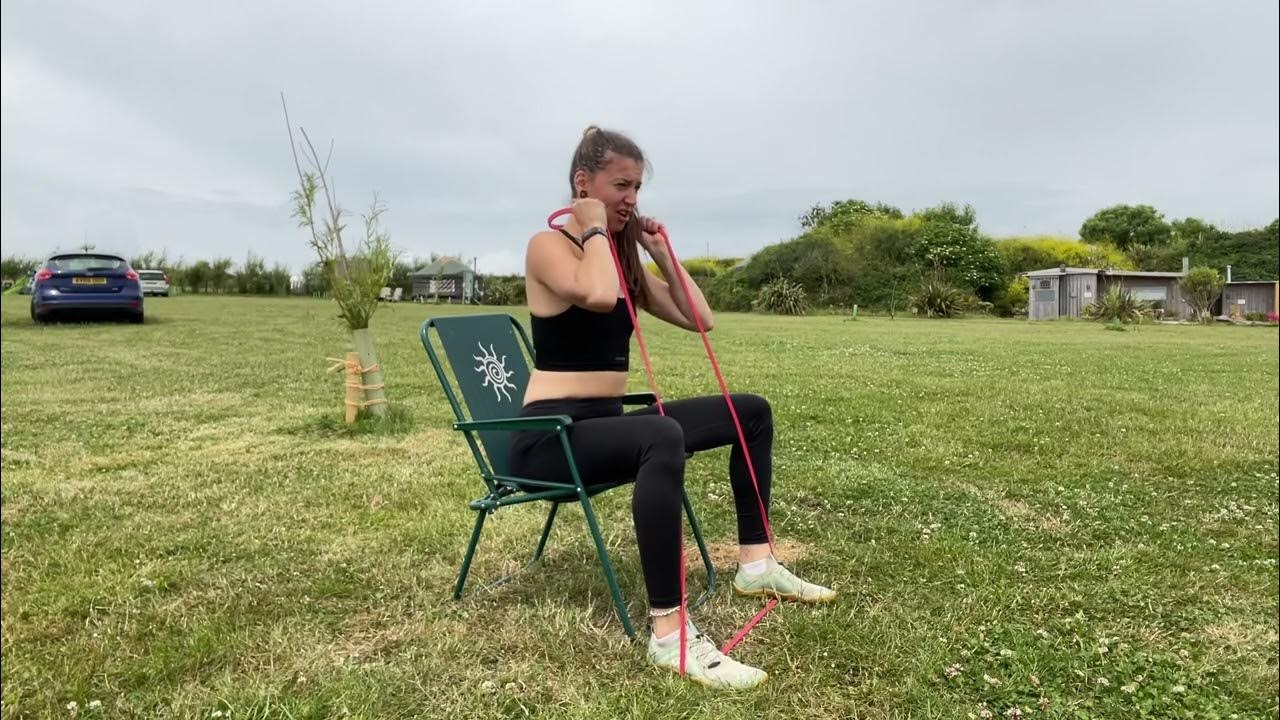 Seated Hip Hinge Band Exercise Demo Youtube