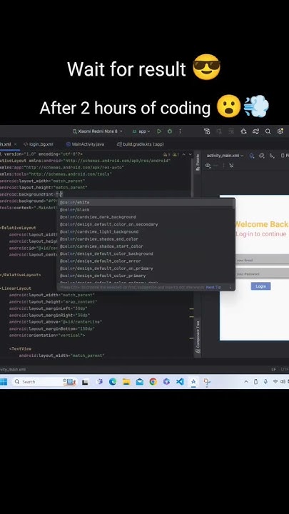 Android Sign in Layout #shorts #android #computerscience #androidstudio - YouTube