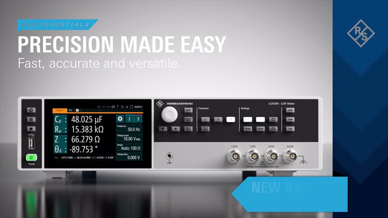 Rohde & Schwarz Serie LCX Misuratori LCR - Video Anteprima (LCX100 ...