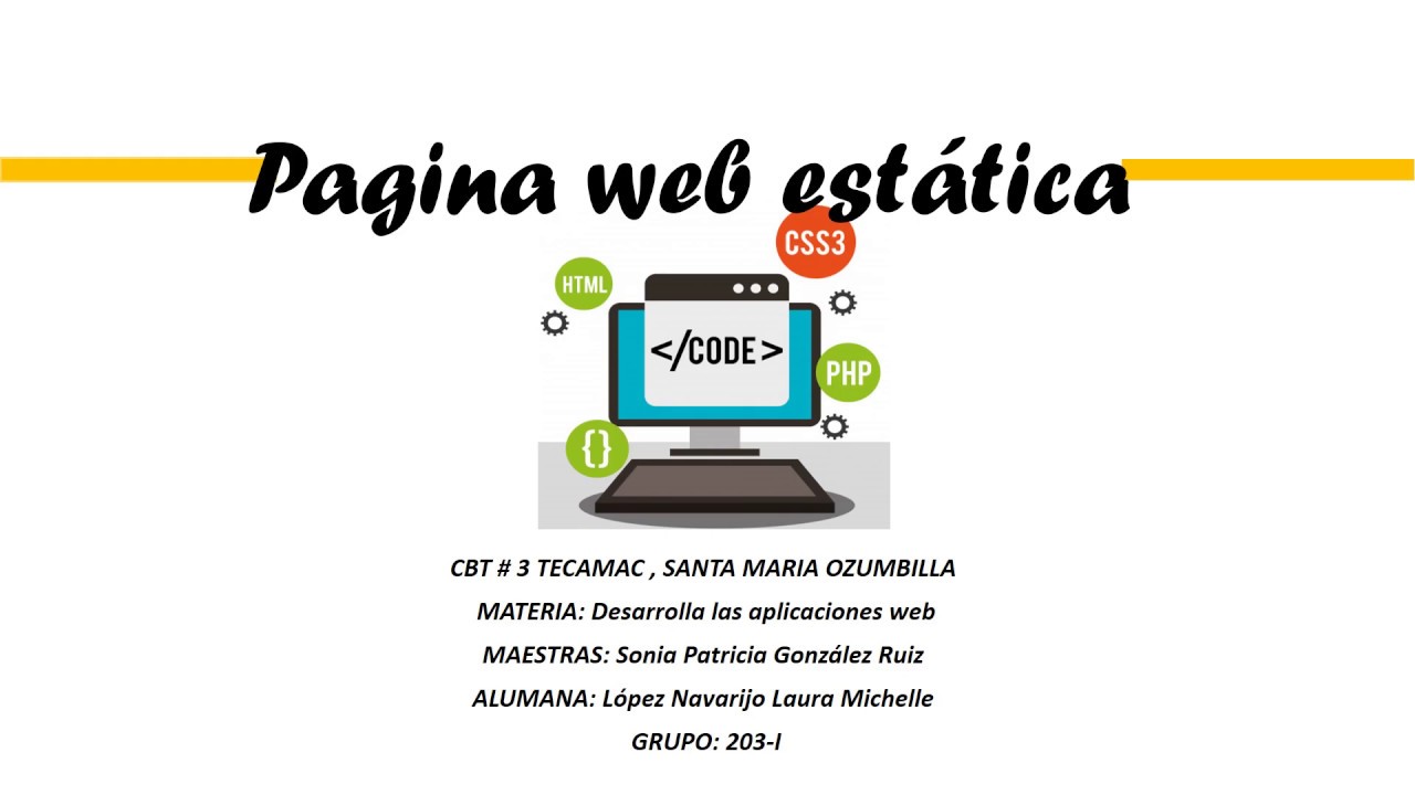 Pagina web estática - YouTube