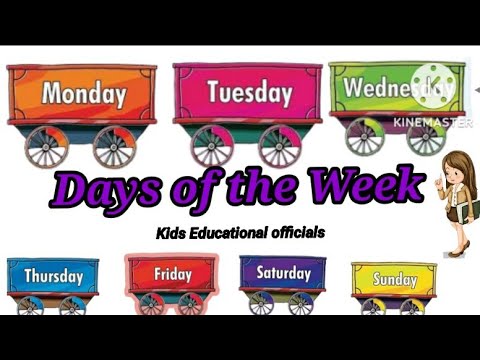 Learn Days Name/Days in the Week/Name of Days/preschool English ...