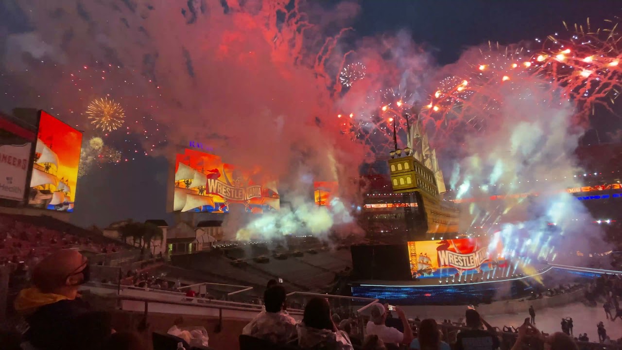 #WrestleMania 37 (Night 2) Opening Pyro (4K) - YouTube