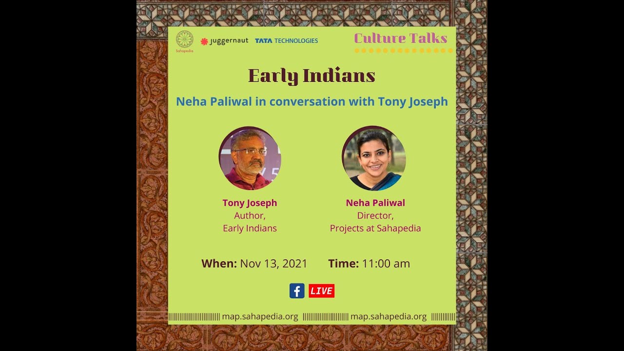 Early Indians - Neha Paliwal in conversation with Tony Joseph - YouTube