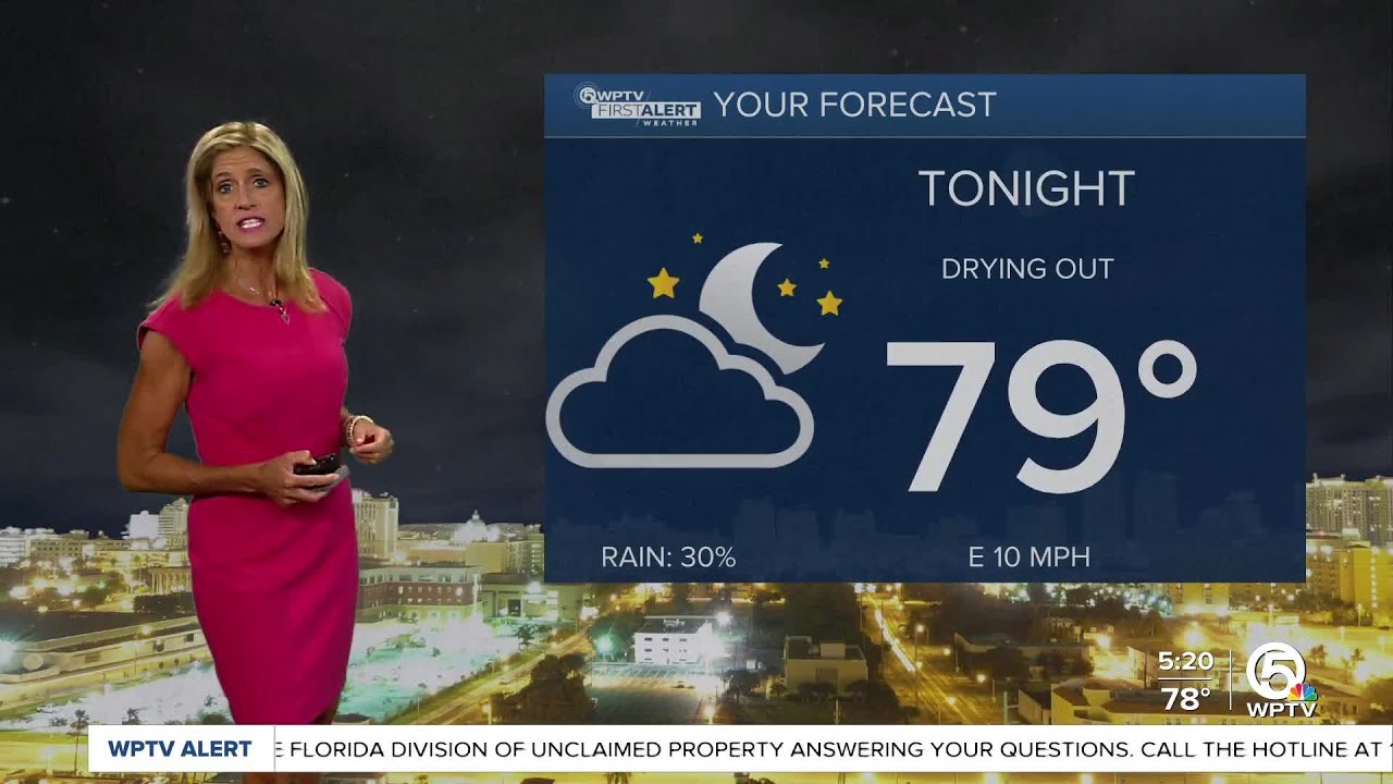 WPTV First Alert Weather Forecast for Evening of Thursday, Aug. 22, 2024 - YouTube