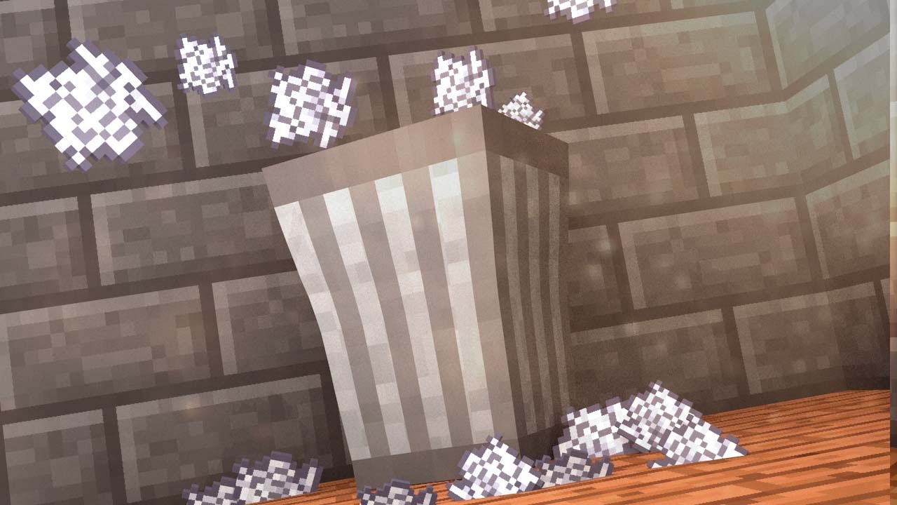 Minecraft: How to make a Working Trash Can - YouTube