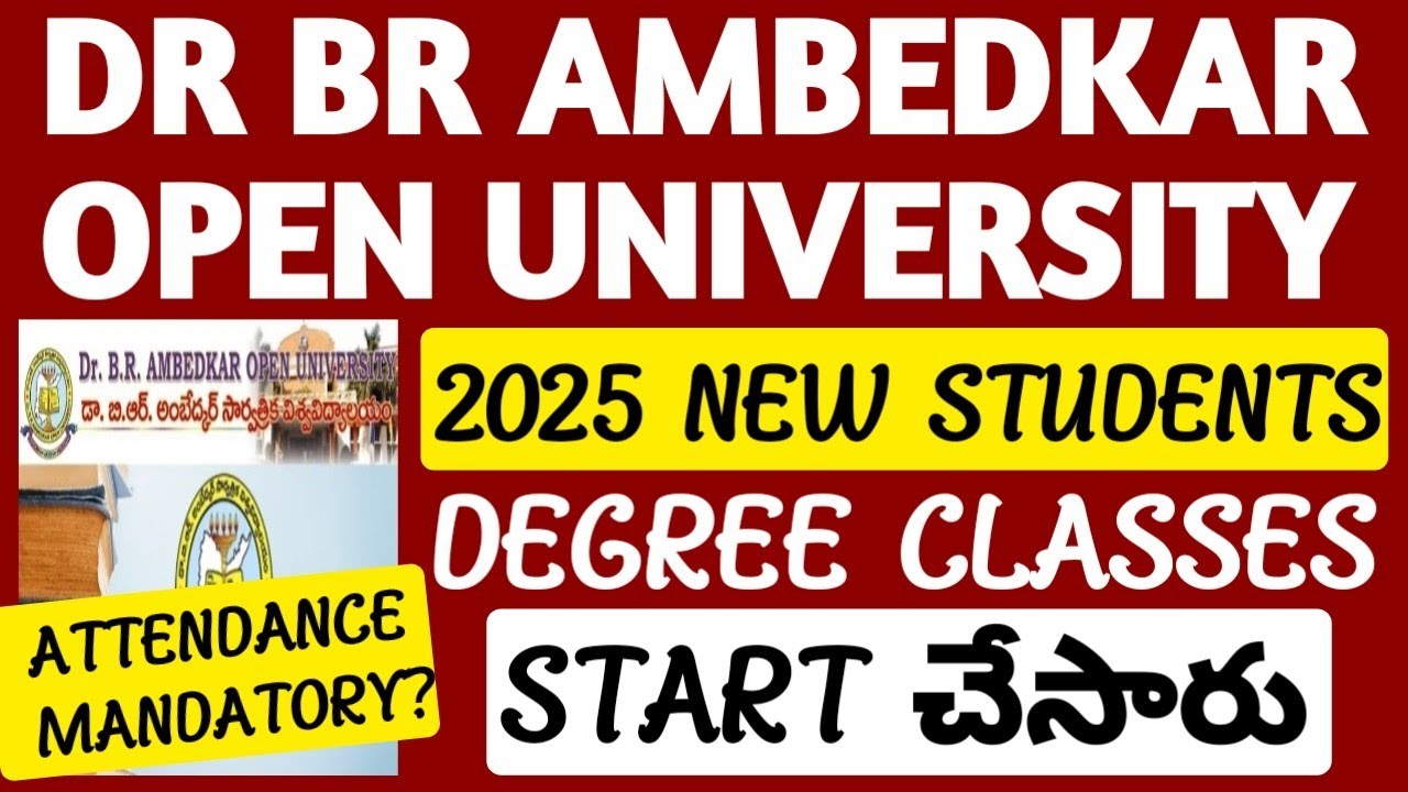 Open Degree classes in Ambedkar Open University@StudentUpdates247 - YouTube