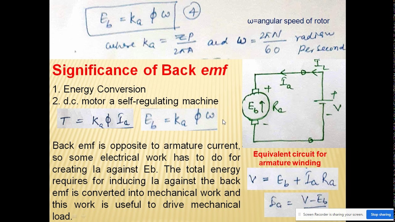Torque & back emf equation BEE - YouTube
