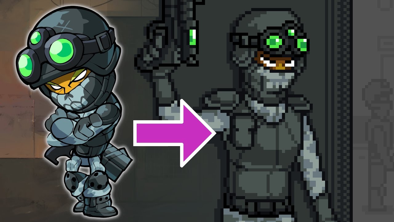 Desenhando o Spec-Ops Lucien (do Brawlhalla) em Pixel Art! - YouTube