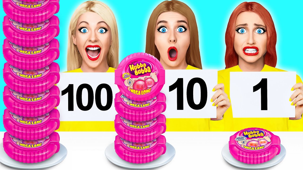 100 Layers of Color Food Challenge by Multi DO - YouTube