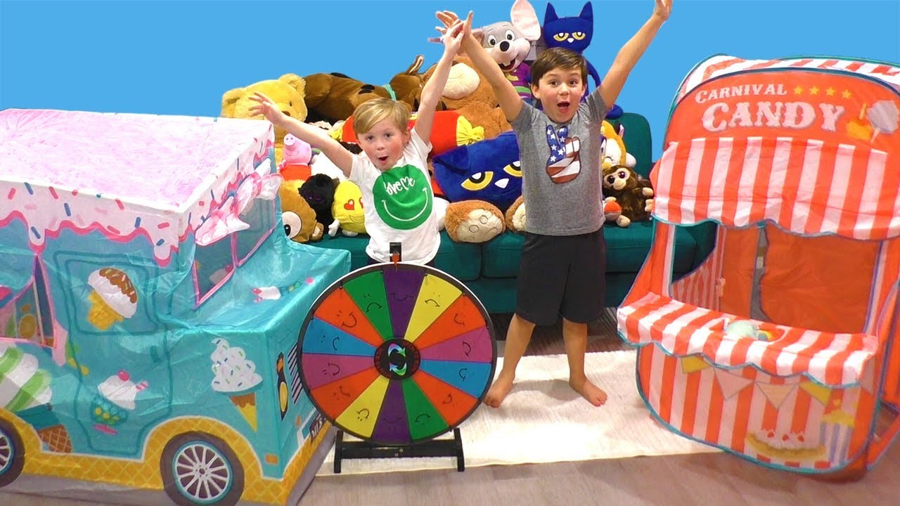 Pretend Play Carnival with Surprise Toys and Ice Cream Truck - YouTube