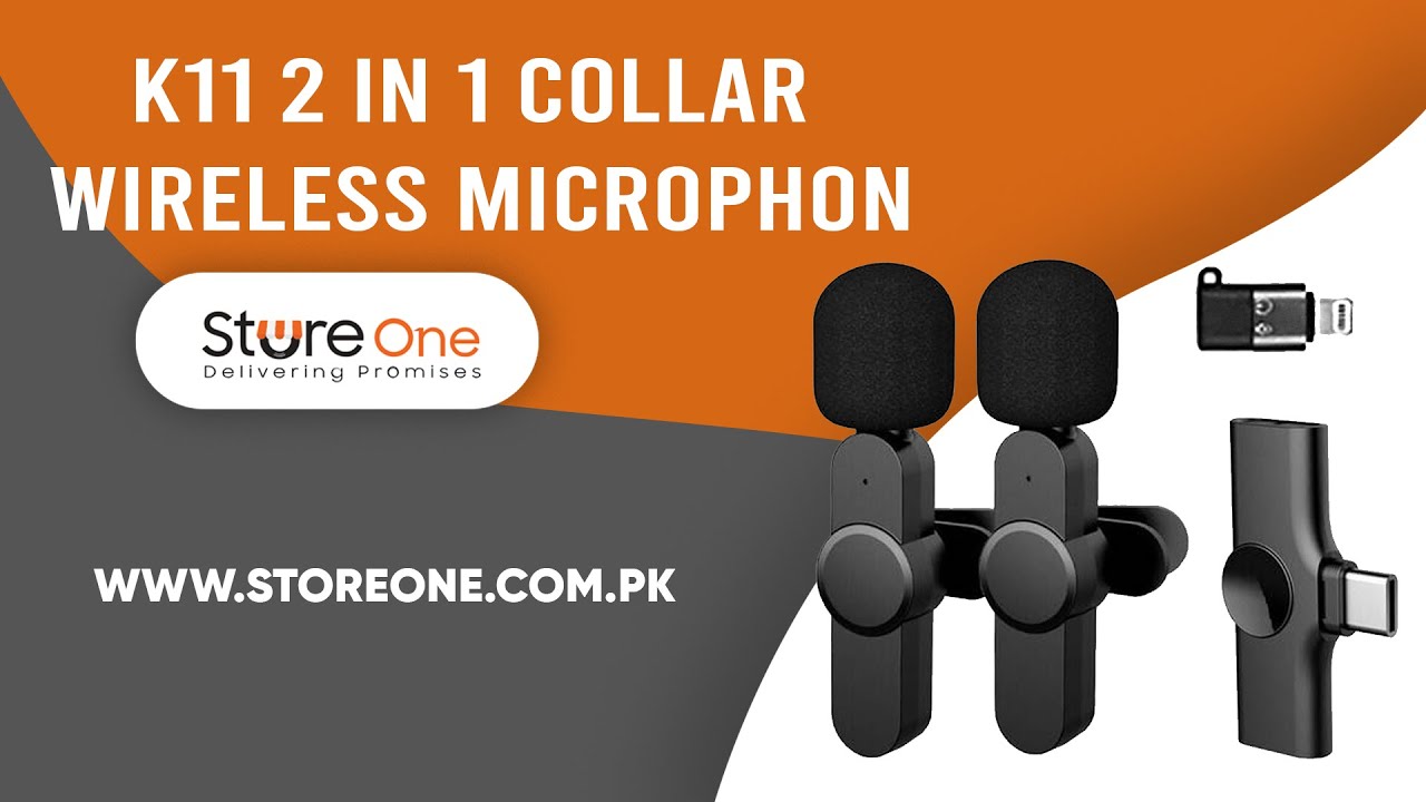 K11 2 IN 1 Collar Wireless Microphone | StoreOne | 2024 - YouTube