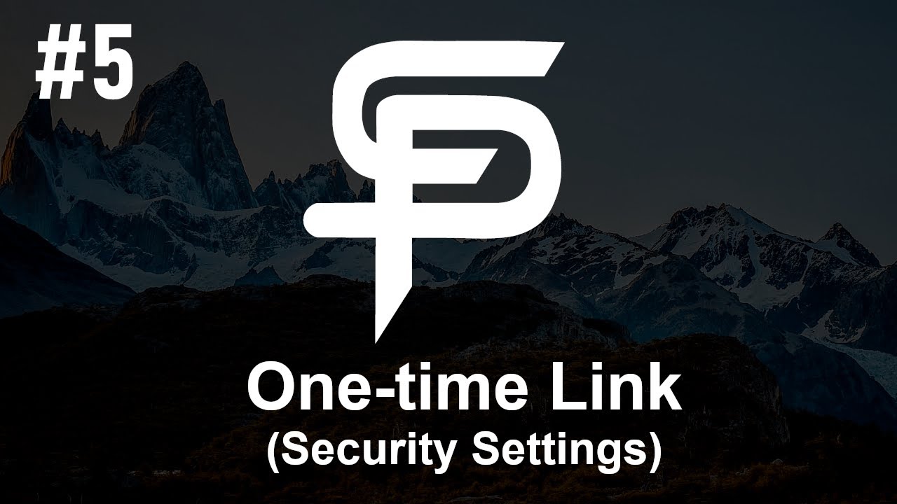 One Time Link (Security Settings) | SharePass #5 - YouTube