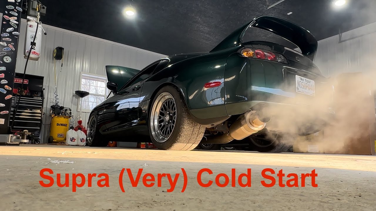 Cammed Supra 2JGTE Very Cold Start! - YouTube
